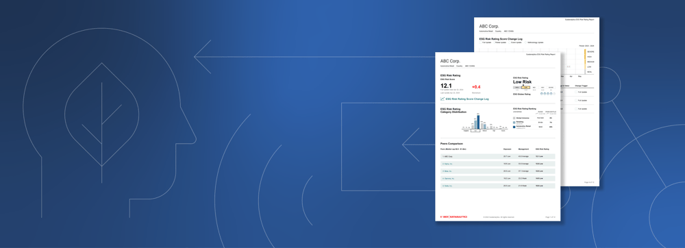 Sample ESG Risk Rating Report