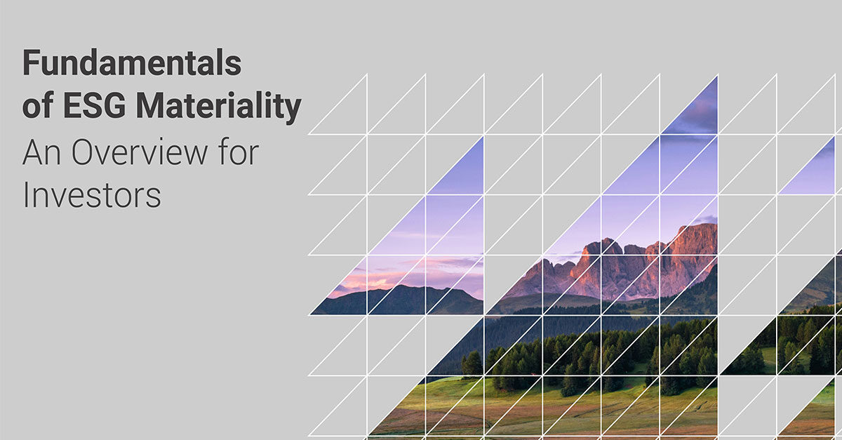 ESG Investor Resource | Fundamentals of ESG Materiality