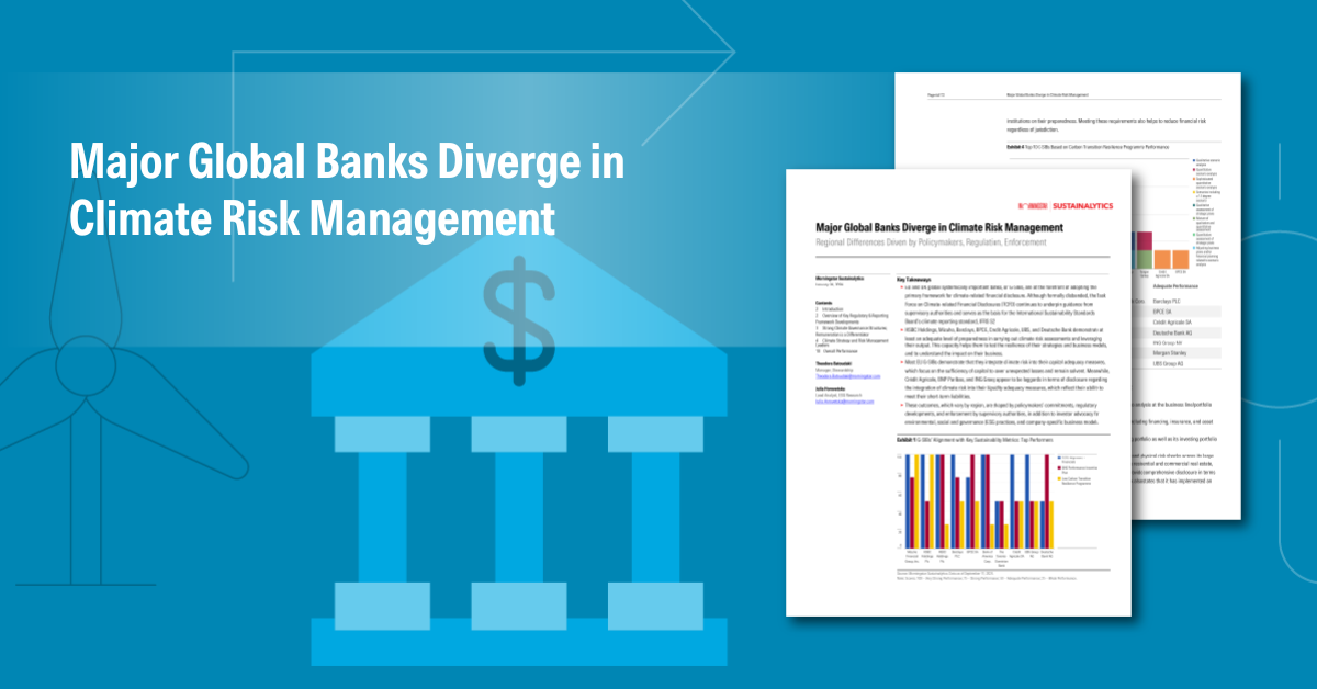Major Global Banks and Climate Risk Management